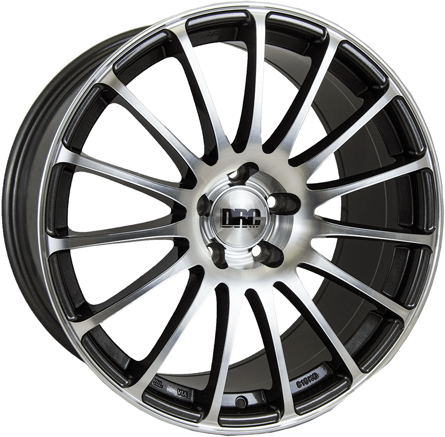 REAR Wheel & Tyres Package( DRC Rapide Gunmetal / Polished Lip + 275/4