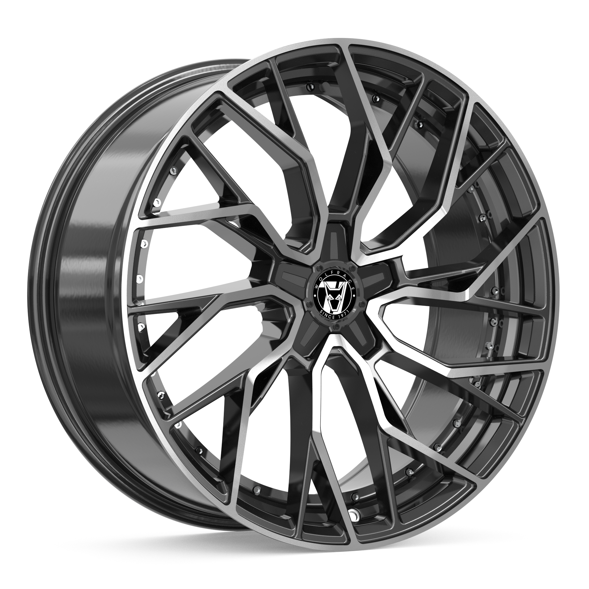 Wheel & Tyres Package( Wolfrace 71 Voodoo CUSTOM Gloss Raven Black Pol